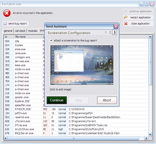 madshi.net - madExcept screenshots